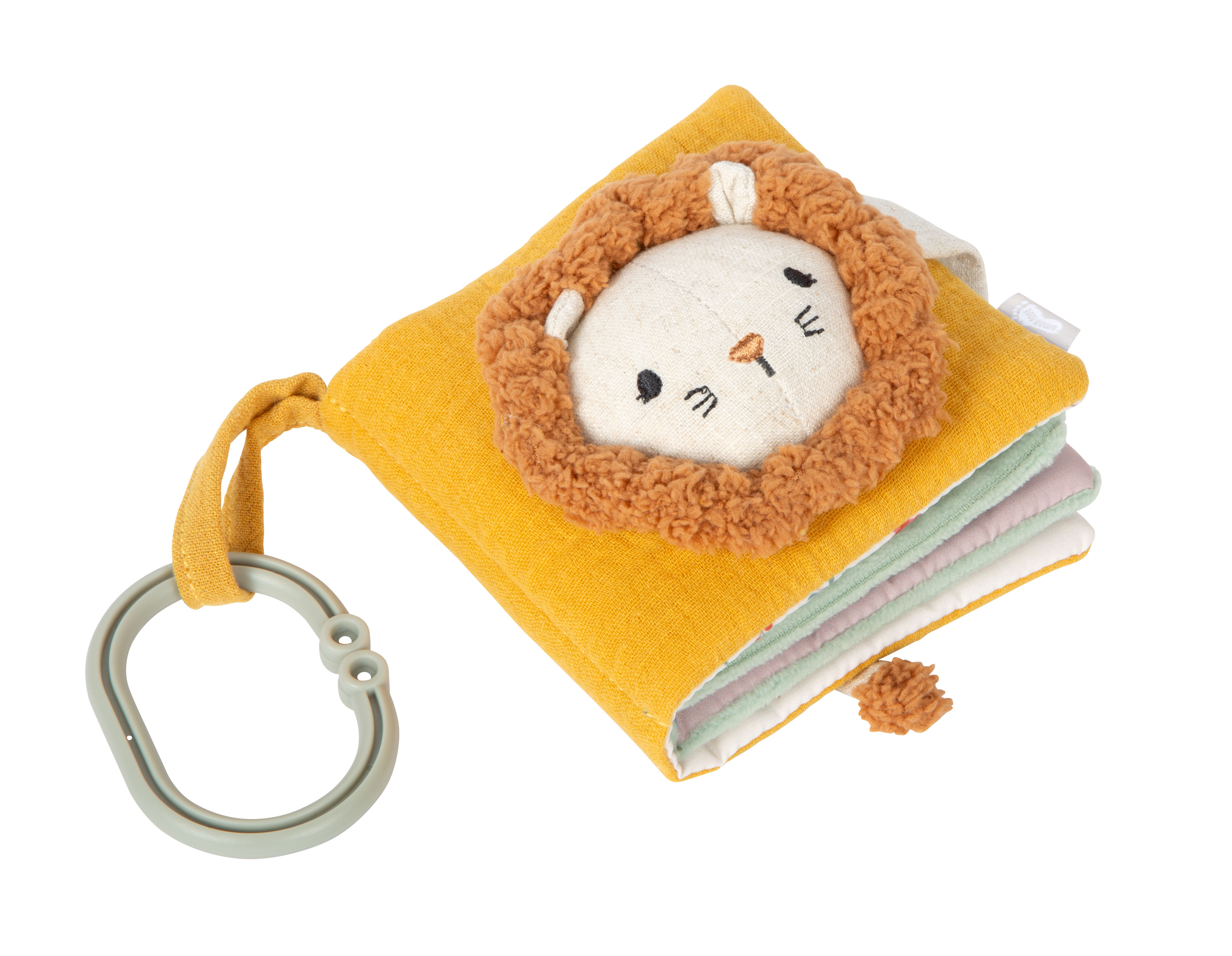 Baby toy touch and feel book made of fabric "Little Lion"